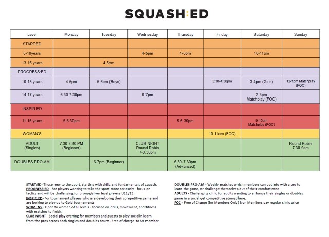 Squash - Greenwich Water Club